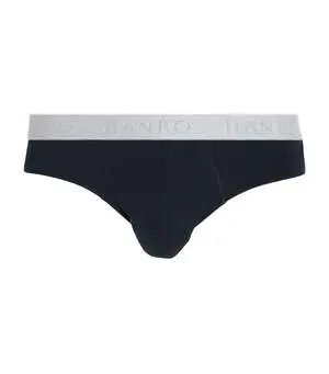 Hanro Cotton-blend Essentials Briefs - Black
