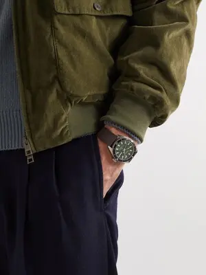 Timex® Waterbury Dive Automatic 40mm Stainless Steel And Leather Watch