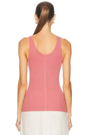 Enza Costa Stretch Silk Knit Tank Top - Rosewood