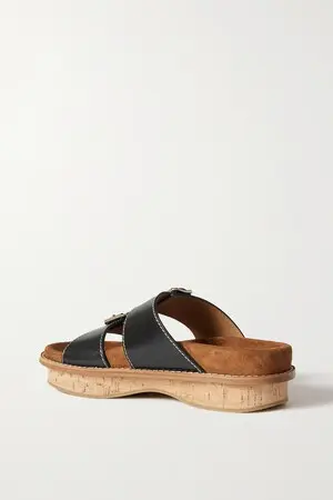 Chloé Marah Topstitched Leather Sandals