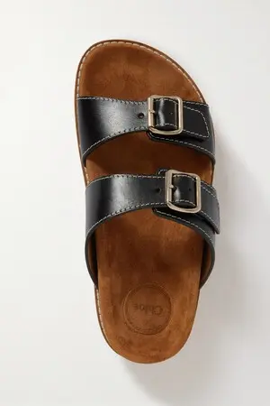 Chloé Marah Topstitched Leather Sandals