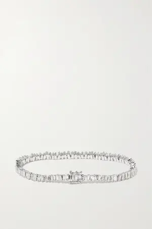 SUZANNE KALAN 18-karat White Diamond Tennis Bracelet
