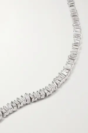 SUZANNE KALAN 18-karat White Diamond Tennis Bracelet
