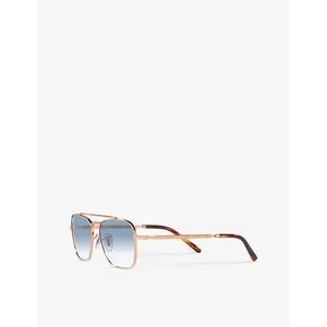 Ray-ban Caravan Aviator Metal Sunglasses - Gold