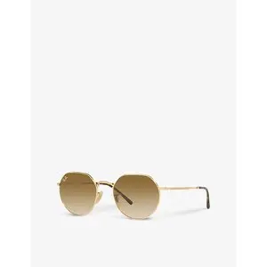 Ray-ban Jack Hexagonal Sunglasses - Gold