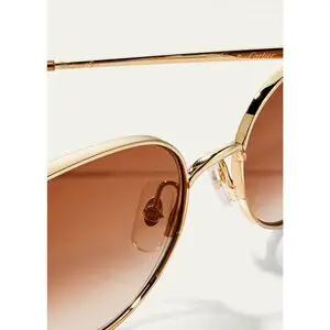 Cartier Panthere Metal Cat-eye Sunglasses