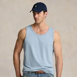 Ralph Lauren Washed Jersey Tank Vessel Blue