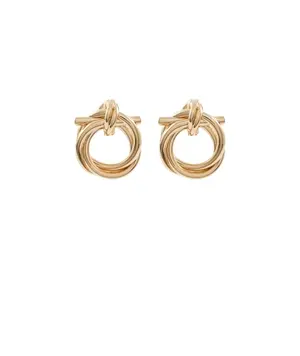 FERRAGAMO Gancio Rope Stud Earrings - Gold