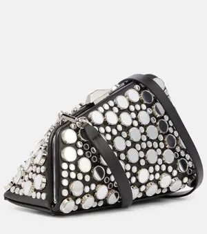 Attico Midnight Mini Studded Leather Clutch - Multicoloured