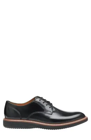 Johnston & Murphy Upton Plain Toe Derby - Black Full Grain Bl