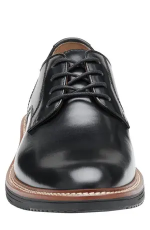 Johnston & Murphy Upton Plain Toe Derby - Black Full Grain Bl