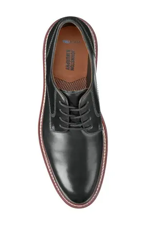 Johnston & Murphy Upton Plain Toe Derby - Black Full Grain Bl