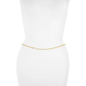 VIDAKUSH Safety Pin Charm Belly Chain - Gold