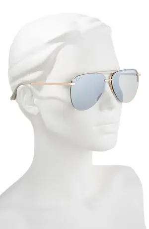 DIFF Tahoe 65mm Oversized Aviator Sunglasses