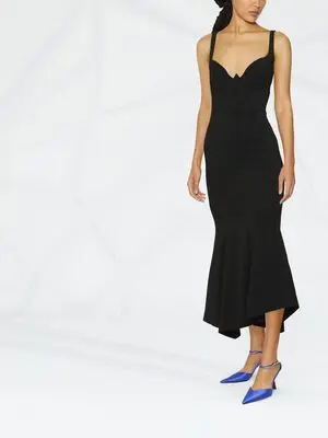 Alexandre Vauthier Wool-silk Blend Flared Hem Dress