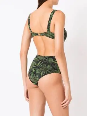 Isolda Coqueiral Foliage-print Bikini Set