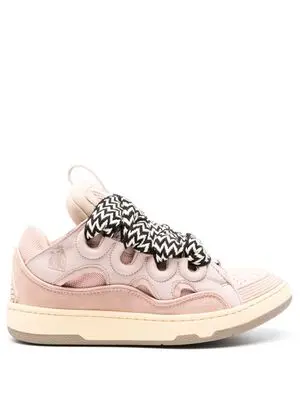 LANVIN Curb Lace-up Sneakers - Pink