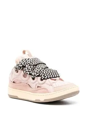 LANVIN Curb Lace-up Sneakers - Pink