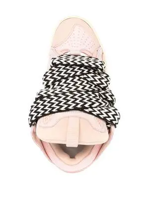 LANVIN Curb Lace-up Sneakers - Pink