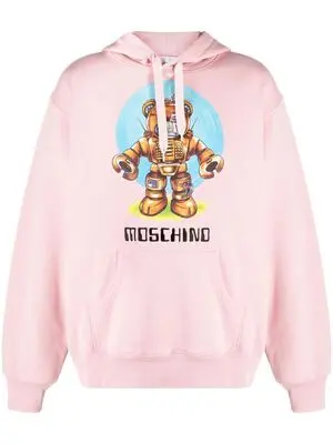 Moschino Teddy Bear-print Hoodie - Pink