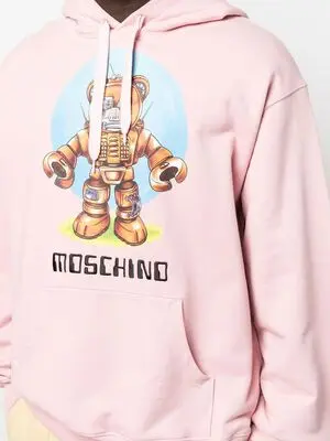 Moschino Teddy Bear-print Hoodie - Pink