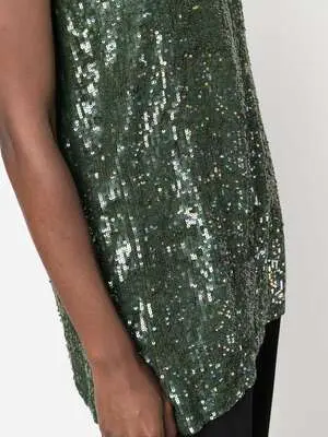 P.a.r.o.s.h Sequin-embellished Top - Green