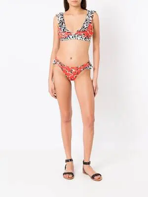 Isolda Guaraná Multi-print Bikini Set