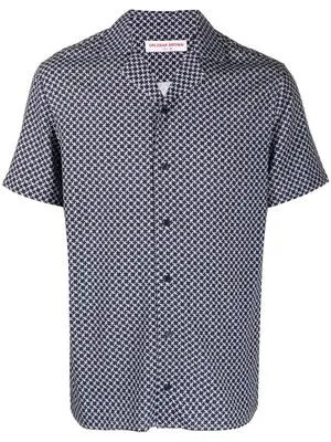 Orlebar Brown All-over Graphic-print Shirt - Blue