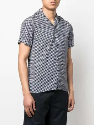 Orlebar Brown All-over Graphic-print Shirt - Blue