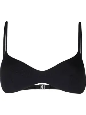 MC2 SAINT BARTH May Ribbed Bikini Top - Black
