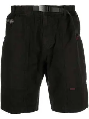 Gramicci Buckled-waistband Detail Shorts - Black