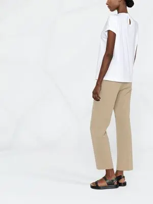 Brunello Cucinelli Chain-trim Round-neck T-shirt - White
