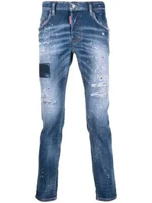Dsquared2 Ripped Tapered Jeans