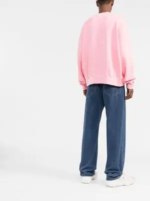 Palm Angels Teddy Bear Print Cotton Sweatshirt - Pink
