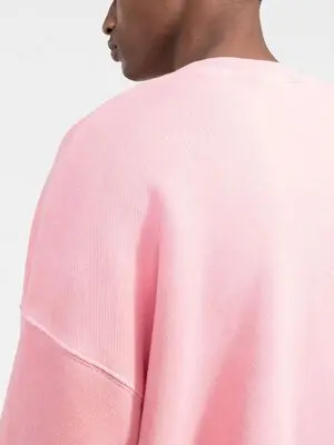 Palm Angels Teddy Bear Print Cotton Sweatshirt - Pink
