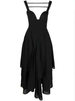 A.W.A.K.E. Mode Ruffled-hem Dress