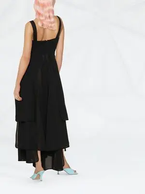 A.W.A.K.E. Mode Ruffled-hem Dress