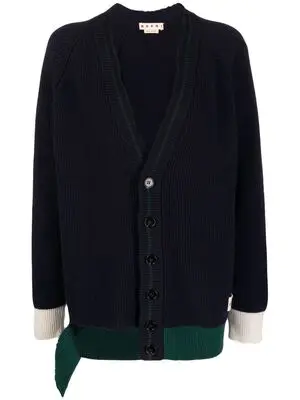 Marni V-neck Ribbed Cardigan