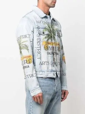 Amiri Graphic-print Denim Trucker Jacket