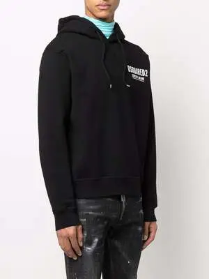 Dsquared2 Logo-print Cotton Hoodie - Black
