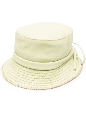Jacquemus Le Bob Gadjo Leather Bucket Hat - Green