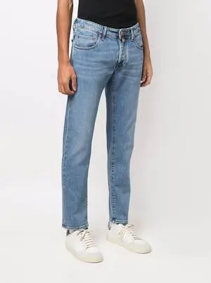 Incotex Mid-rise Straight-leg Jeans - Blue