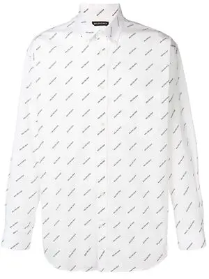 Balenciaga All-over Logo Shirt