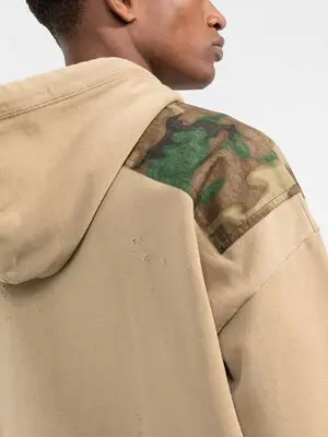 Dsquared2 Logo Print Camouflage Panel Hoodie