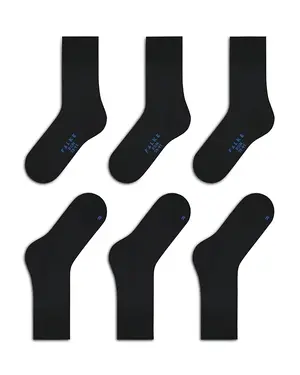 Falke Run Crew Socks Pack Of 3 - Black