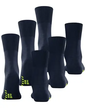 Falke Run Crew Socks Pack Of 3 - Marine