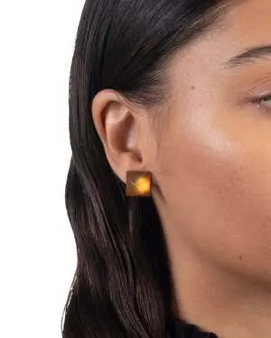 Alexis Bittar Pyramid Post Lucite Earring