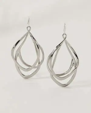 Alexis Bittar Liquid Orbiting Wire Earrings Rhodium