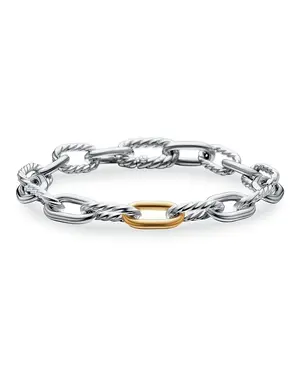 David Yurman Dy Madison Chain Bracelet - Silver/gold