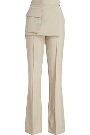Helmut Lang Layered Twill Bootcut Pants